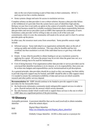 Adoption of Persistent Identifiers for Biodiversity Informatics | PDF ...