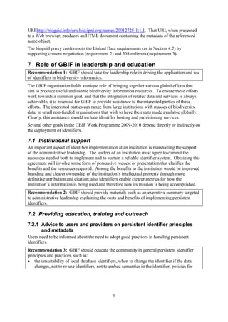 Adoption of Persistent Identifiers for Biodiversity Informatics | PDF