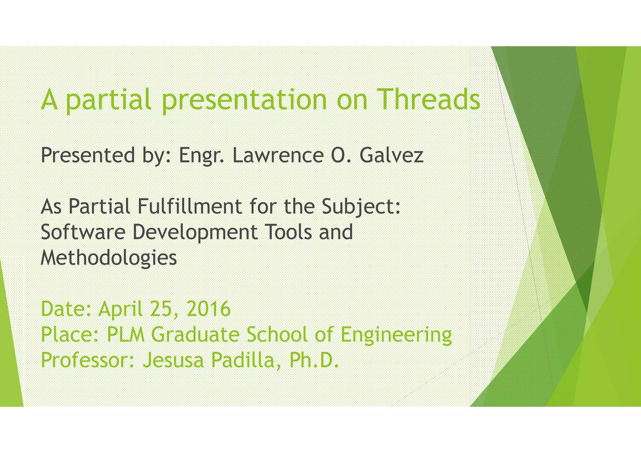 Threads presentation | PDF