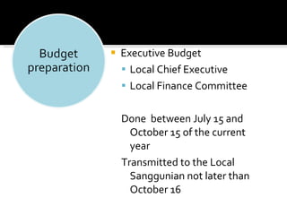 Lgu budgeting process | PPT