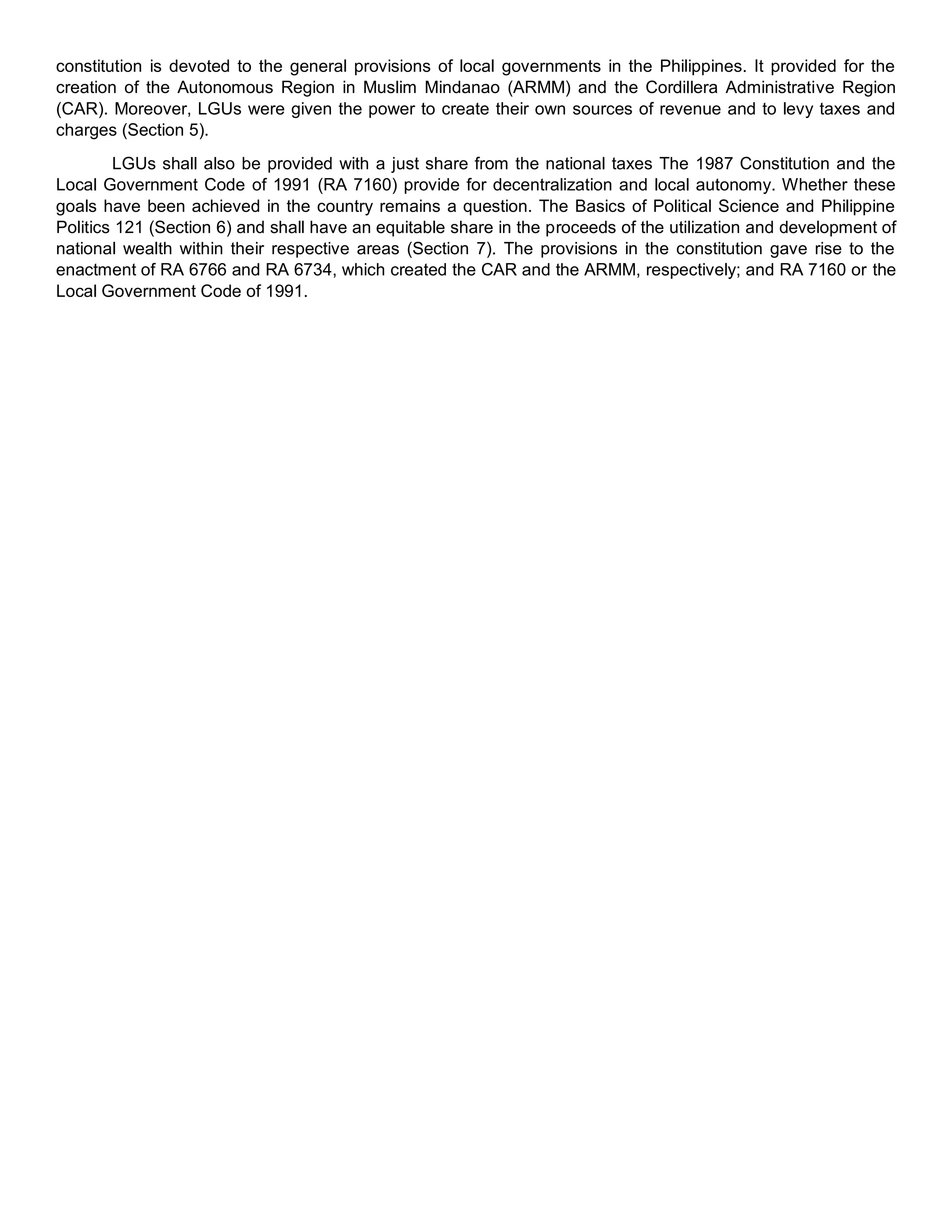 LGU historical overview | PDF