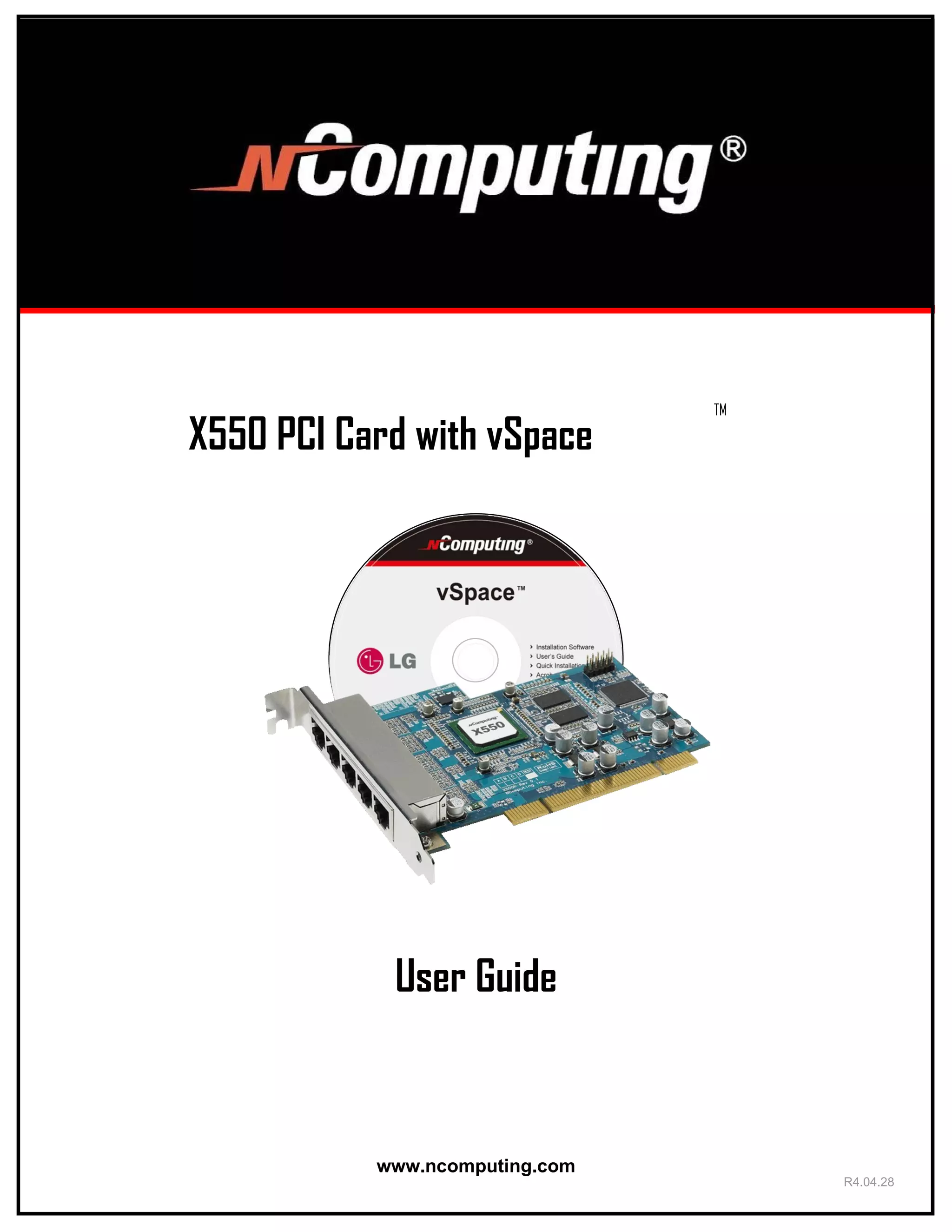 Lg X550 Pci Card With V Space User Manual 4 28 09 Final With Pt Br ...