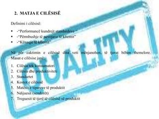 Matja e cilësisë! | PPTX