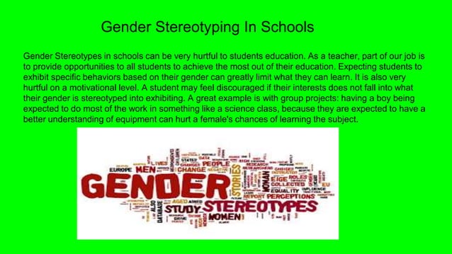 Gender role stereotyping | PPTX
