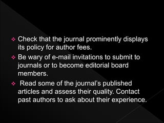 SCOUTING PREDATORY PUBLISHER | PPT