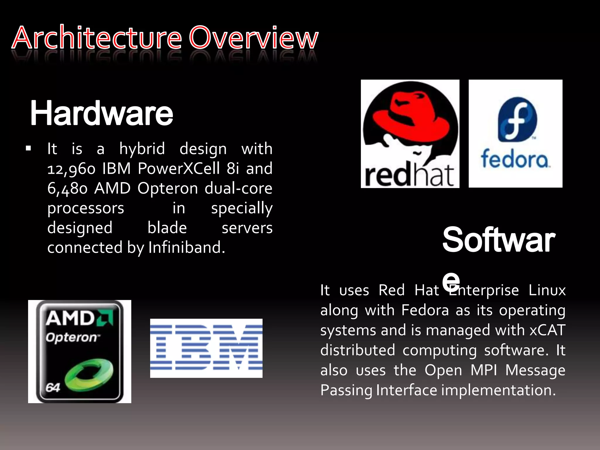 IBM RoadRunner Architecture | PPTX | Operating Systems | Computer Software and Applications
