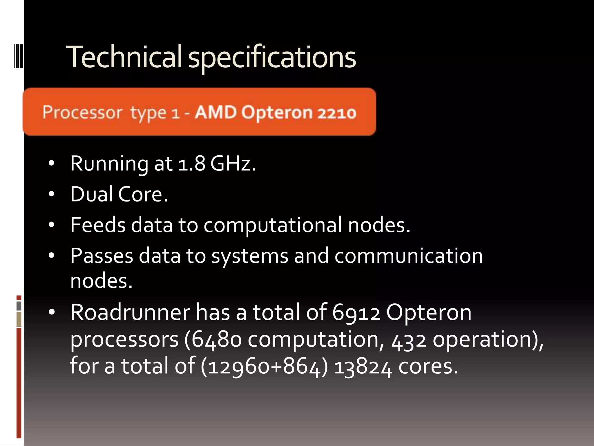 IBM RoadRunner Architecture | PPTX | Operating Systems | Computer Software and Applications