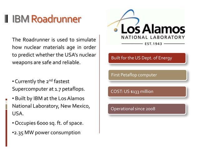 IBM RoadRunner Architecture | PPTX | Operating Systems | Computer ...