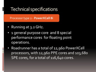 IBM RoadRunner Architecture | PPTX | Operating Systems | Computer ...
