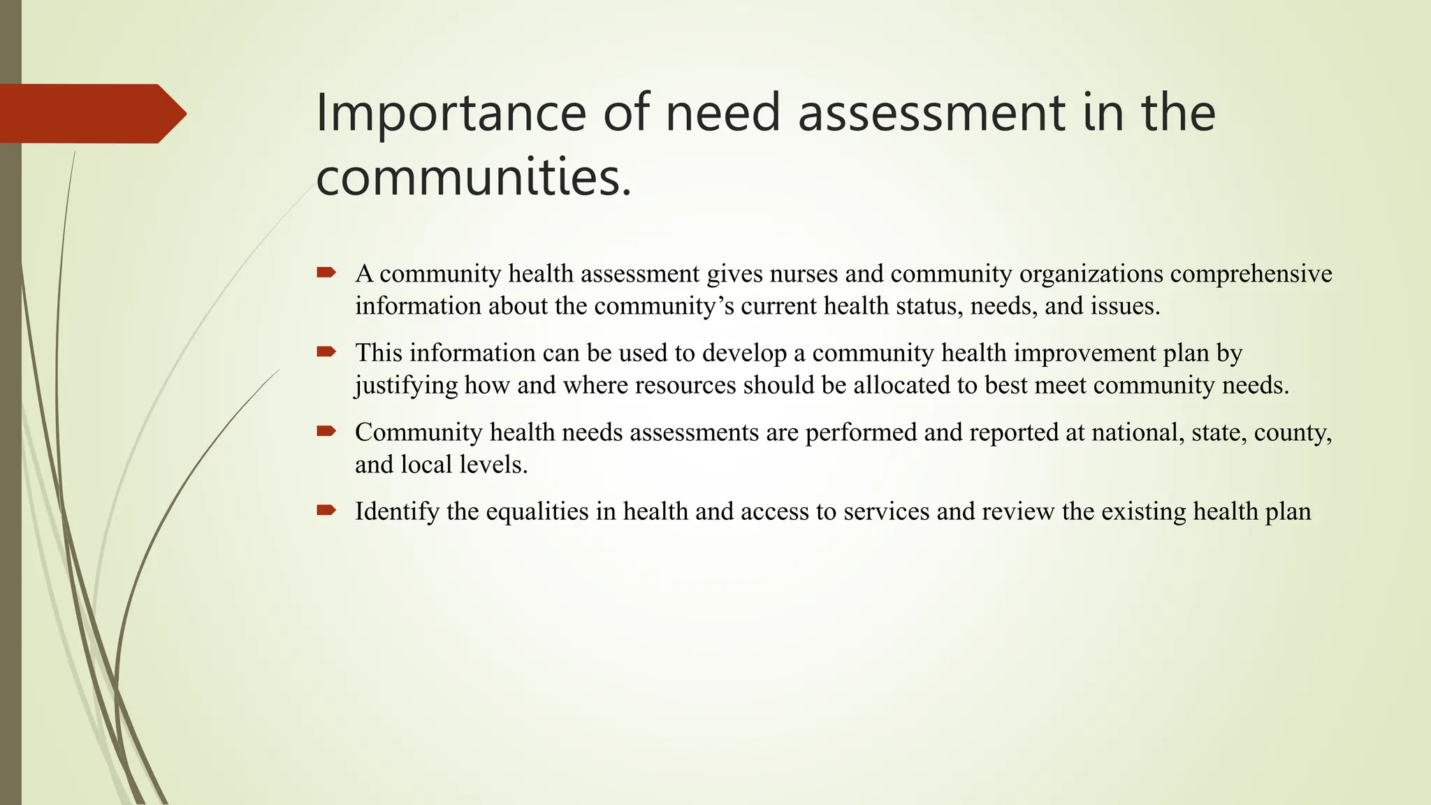 Need Assessment Unit I Community Health Nursing | PPTX