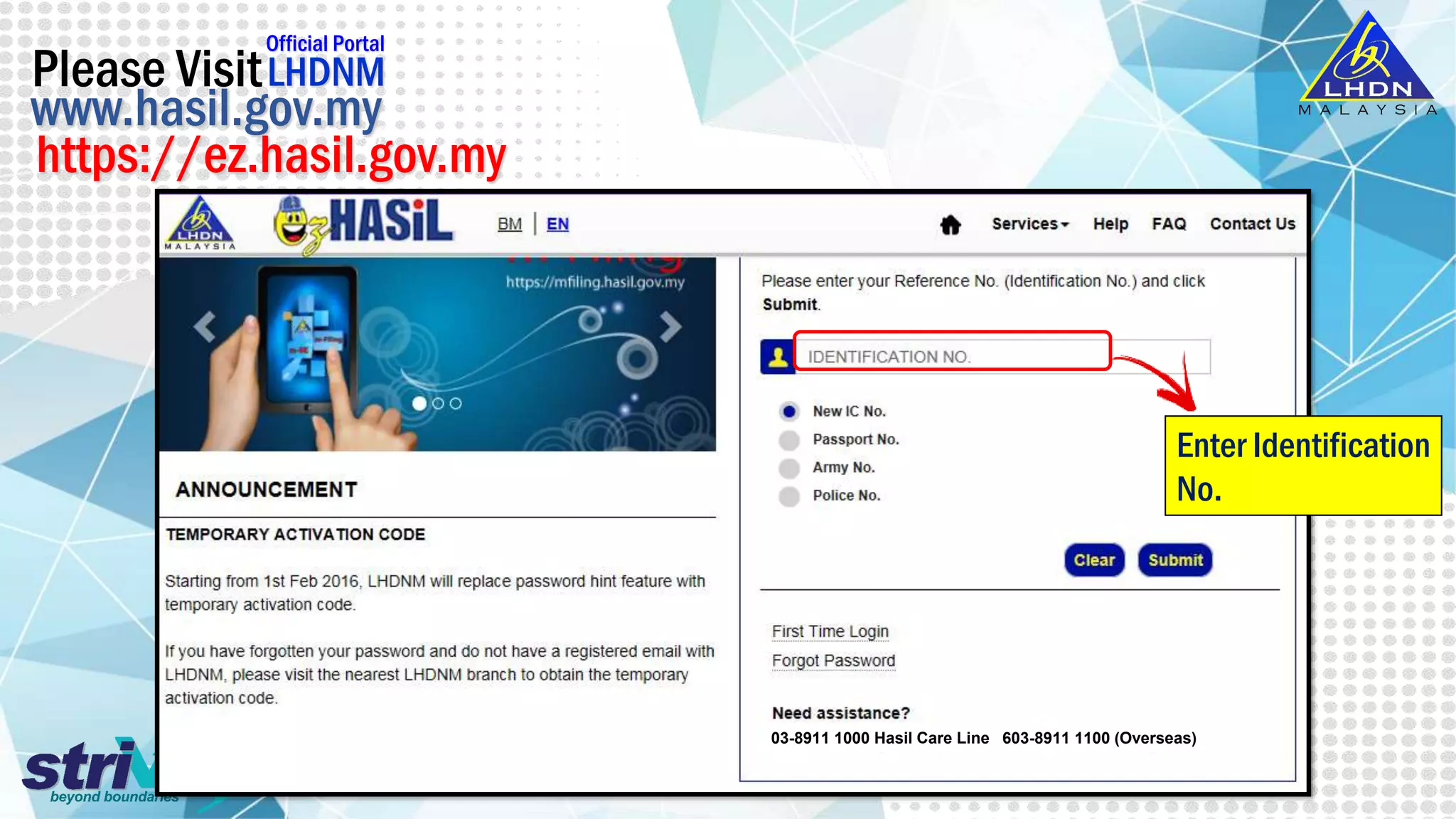 Lhdn e-filing guide for e-Be | PDF