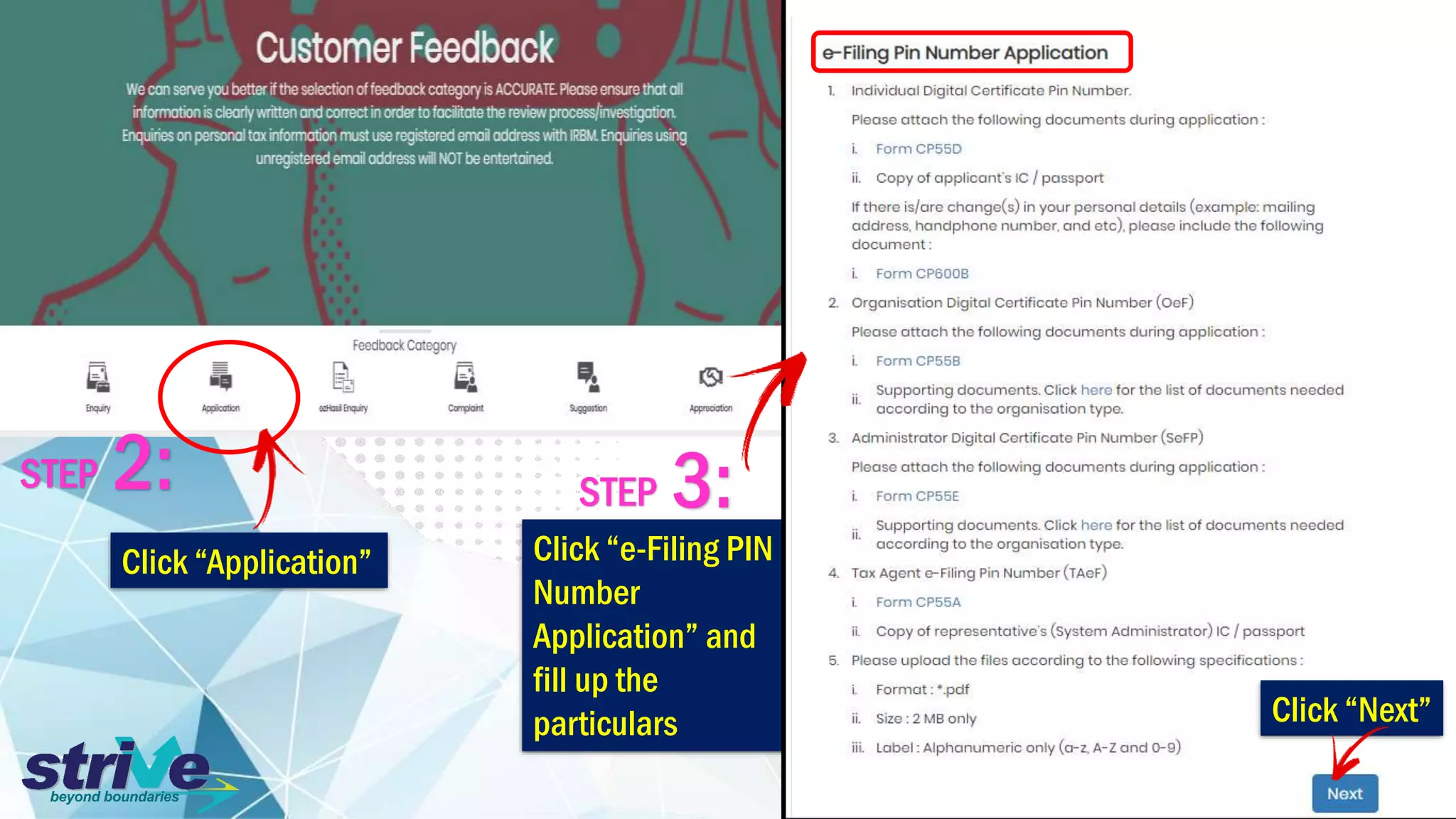Lhdn e-filing guide for e-Be | PDF