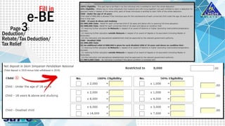 Lhdn e-filing guide for e-Be | PDF