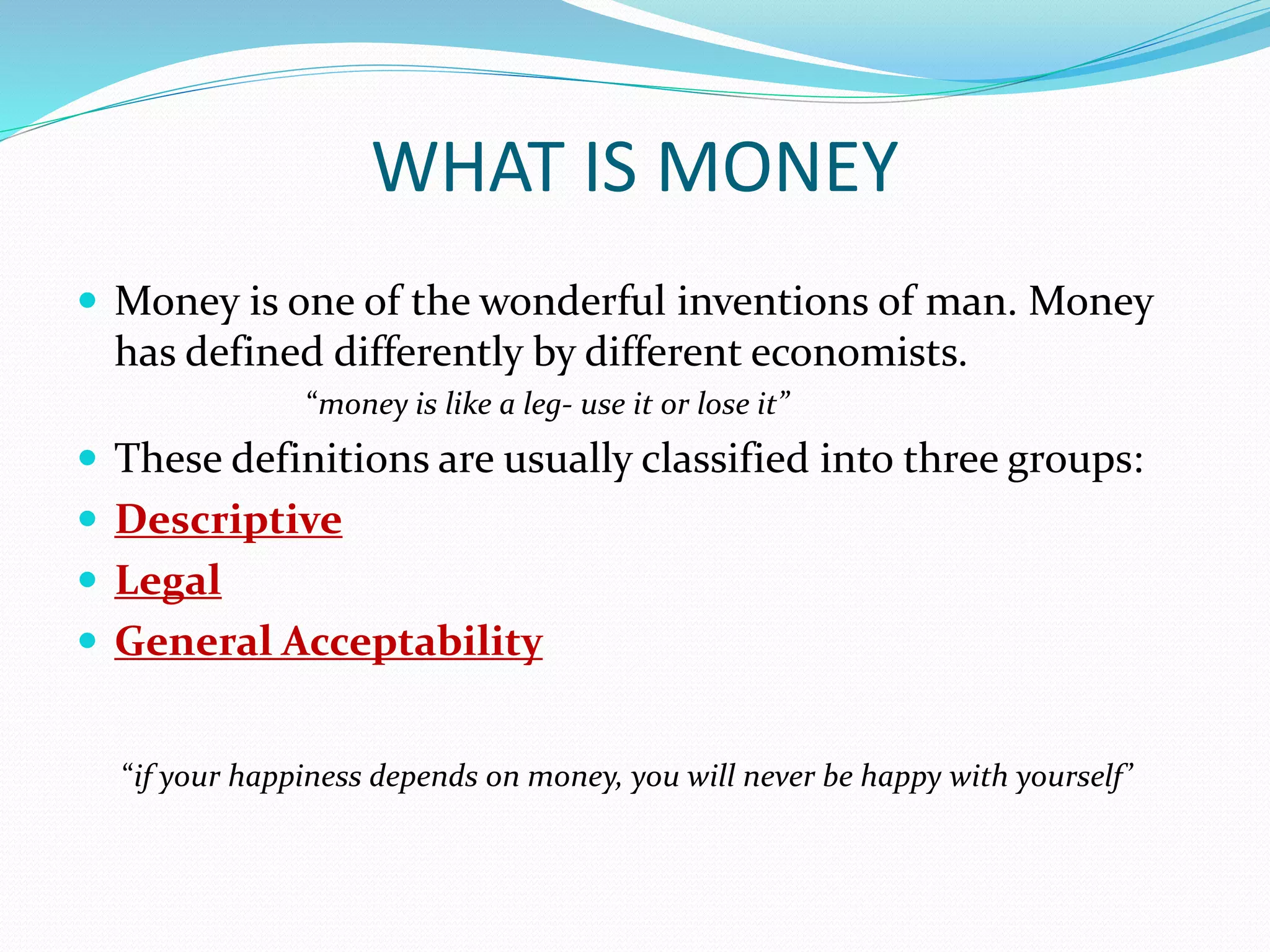 What is money | PPTX