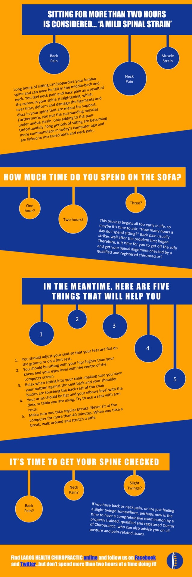 Lagos Health Infographic - Sitting & Back Pain | PDF | Free Download