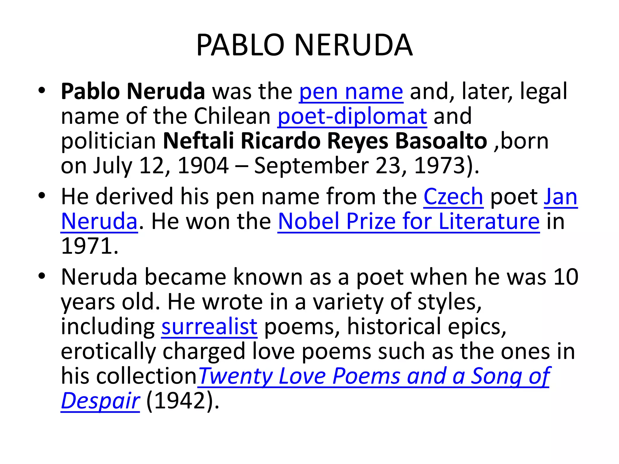 Keeping quiet- Pablo Neruda | PPTX
