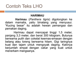 Laporan hasil observasi lho lho kelas x sma | PPTX