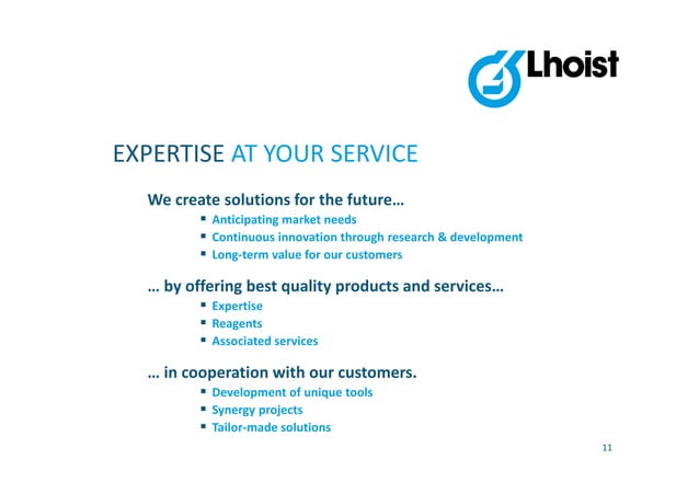Lhoist group presentation 2015 | PDF