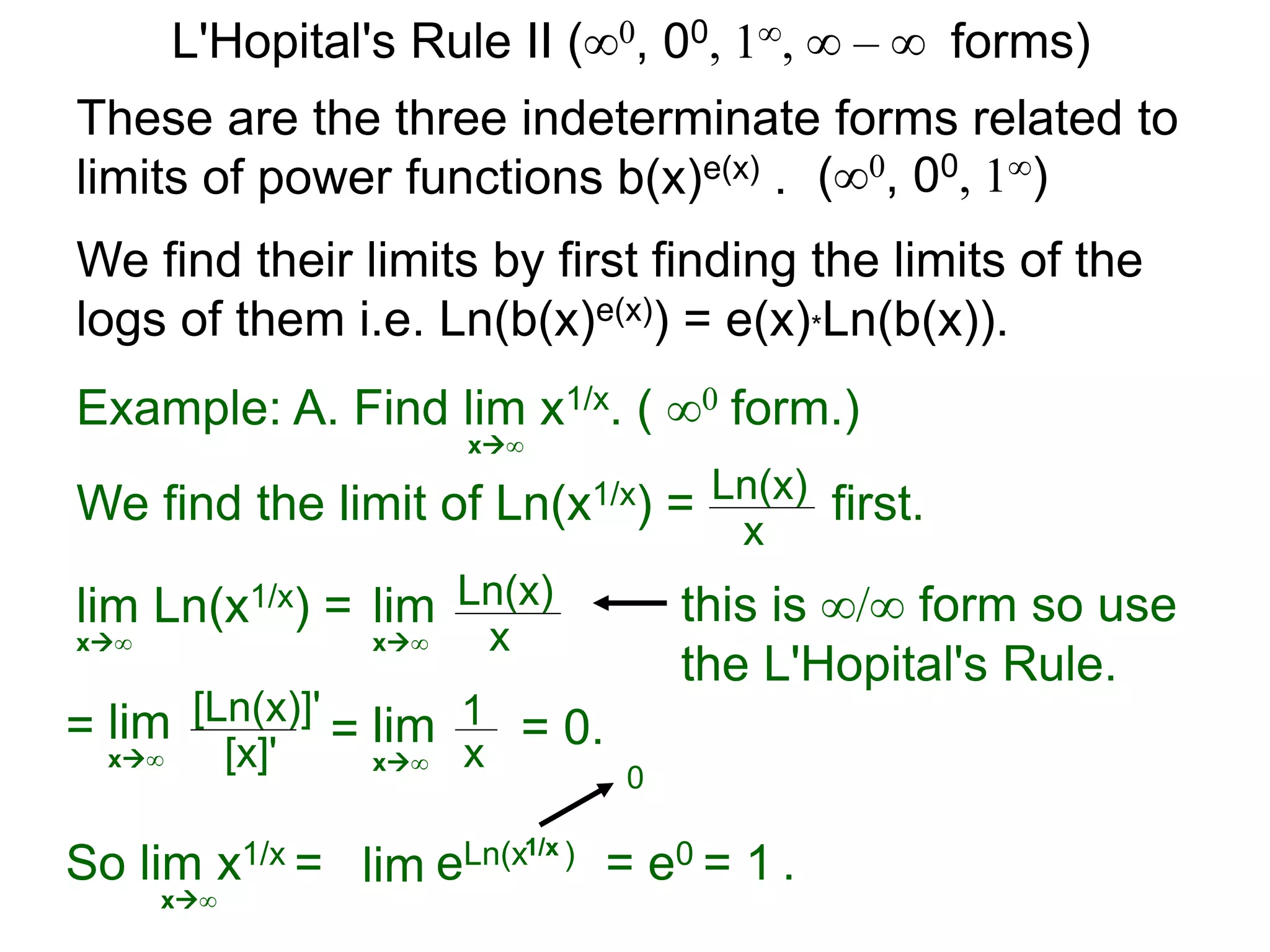 L'hopital rule ii | PPT | Free Download