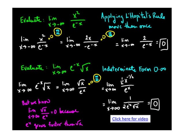 L hopitals rule | PPTX | Physics | Science