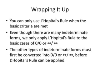 L hopitals rule | PPTX