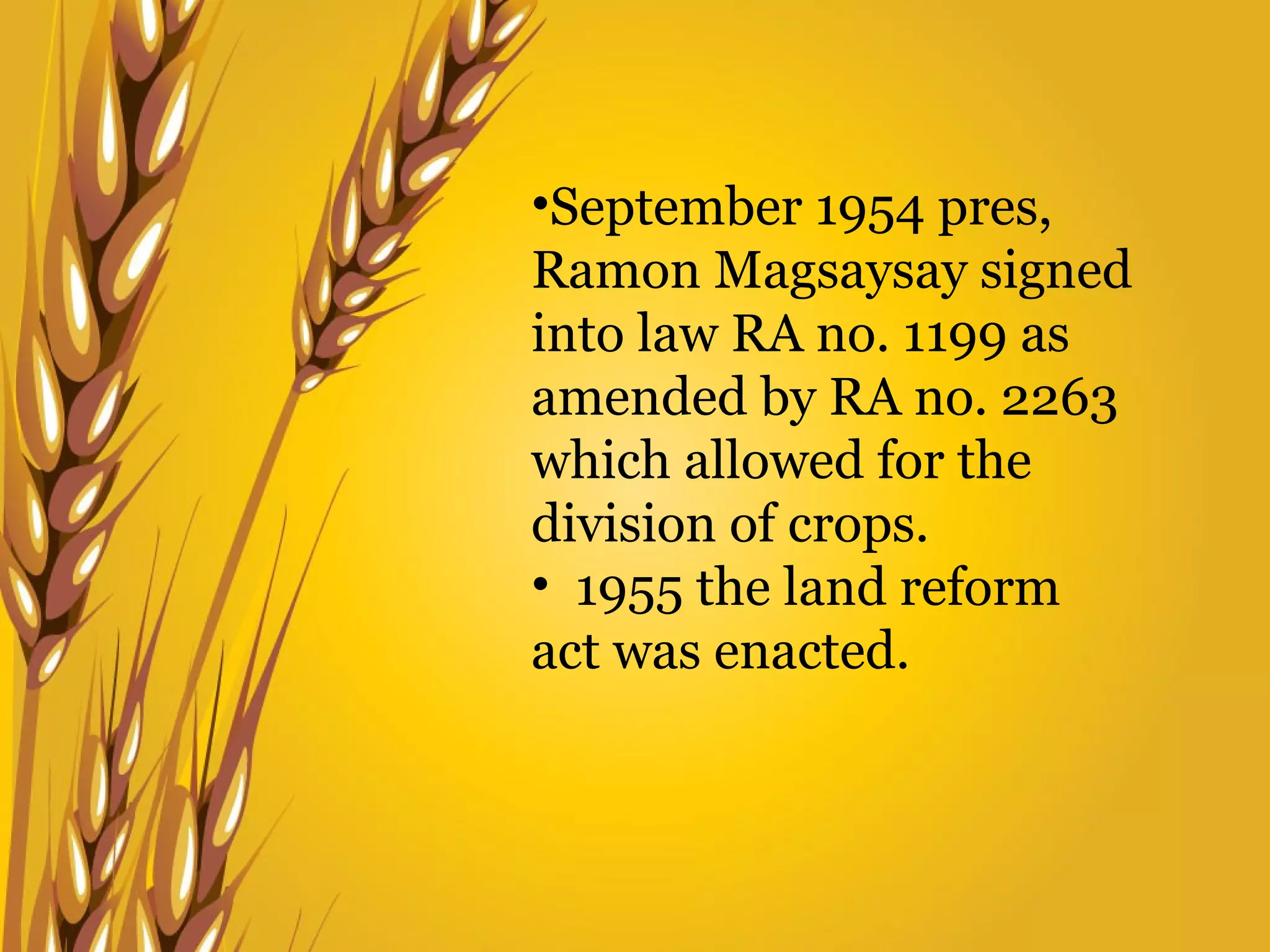 AGRARIAN REFORM 413 | PPT