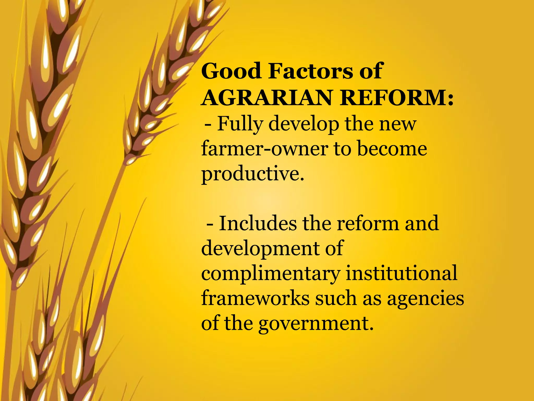 AGRARIAN REFORM 413 | PPT