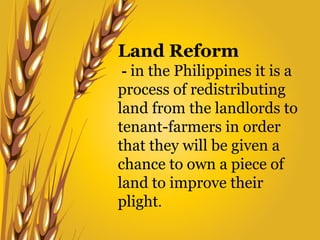 AGRARIAN REFORM 413 | PPT