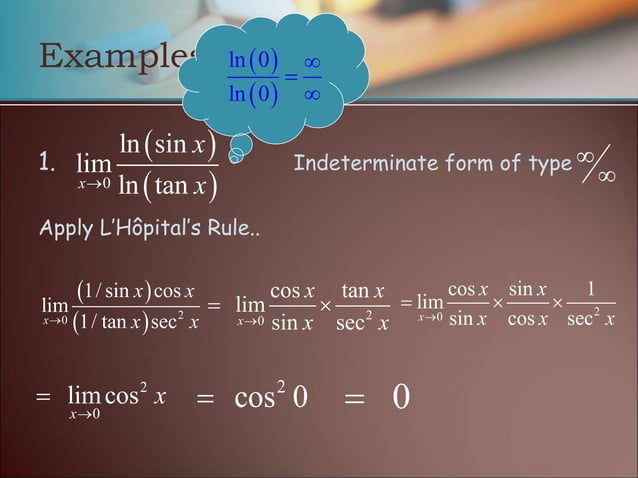 L' Hopital rule in calculas | PPTX | Physics | Science