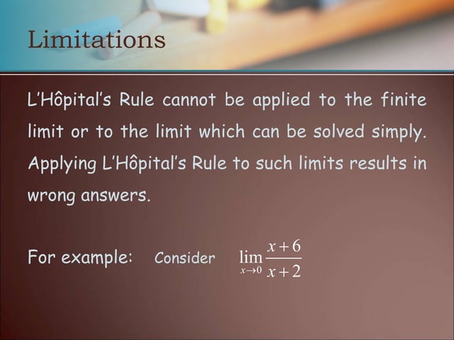L' Hopital rule in calculas | PPTX | Physics | Science