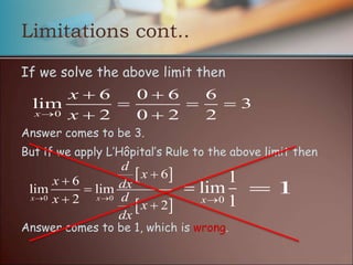 L' Hopital rule in calculas | PPTX