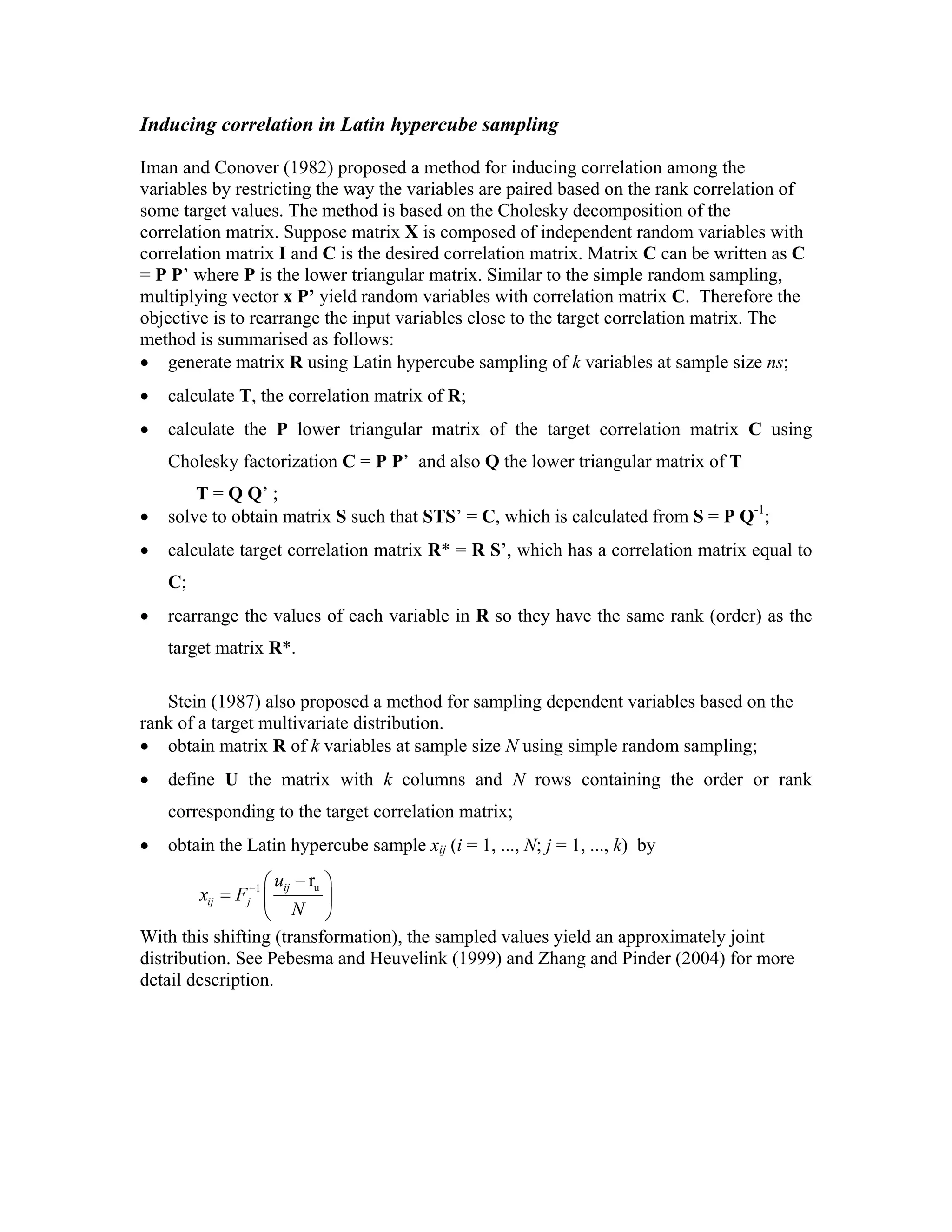Latin hypercube sampling | PDF