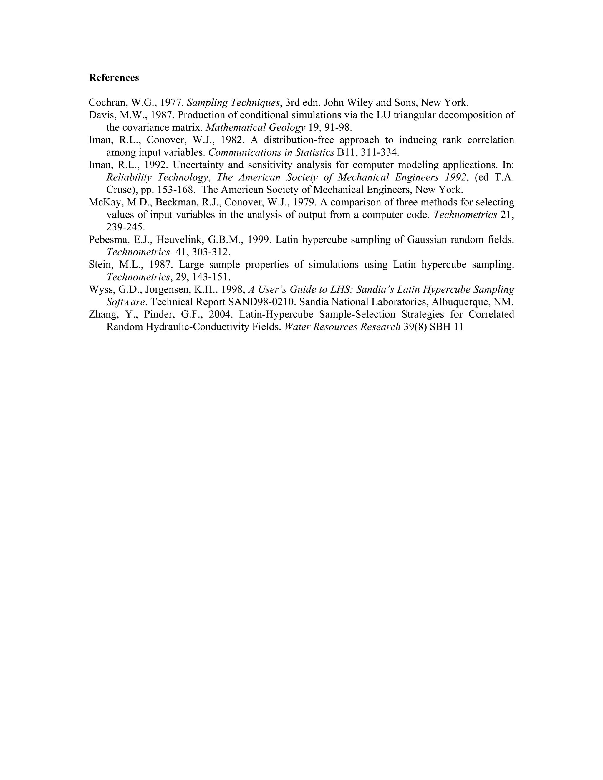 Latin hypercube sampling | PDF