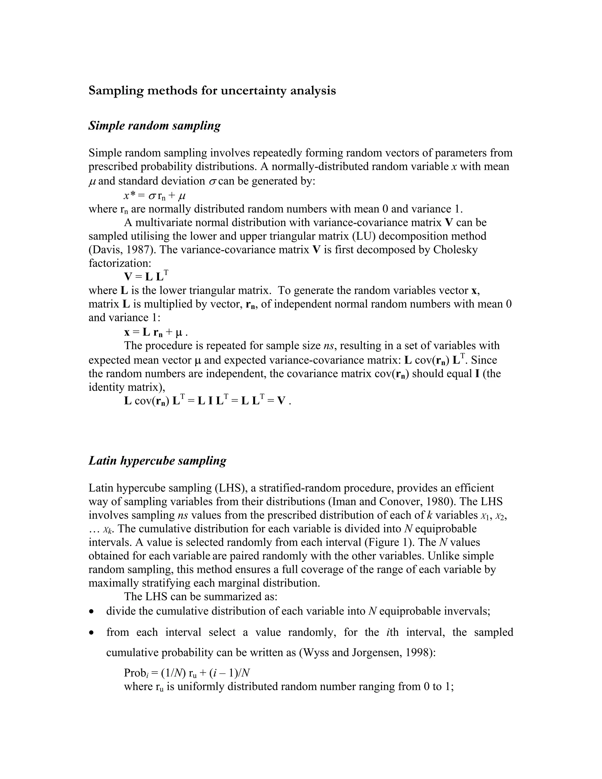 Latin Hypercube Sampling Pdf