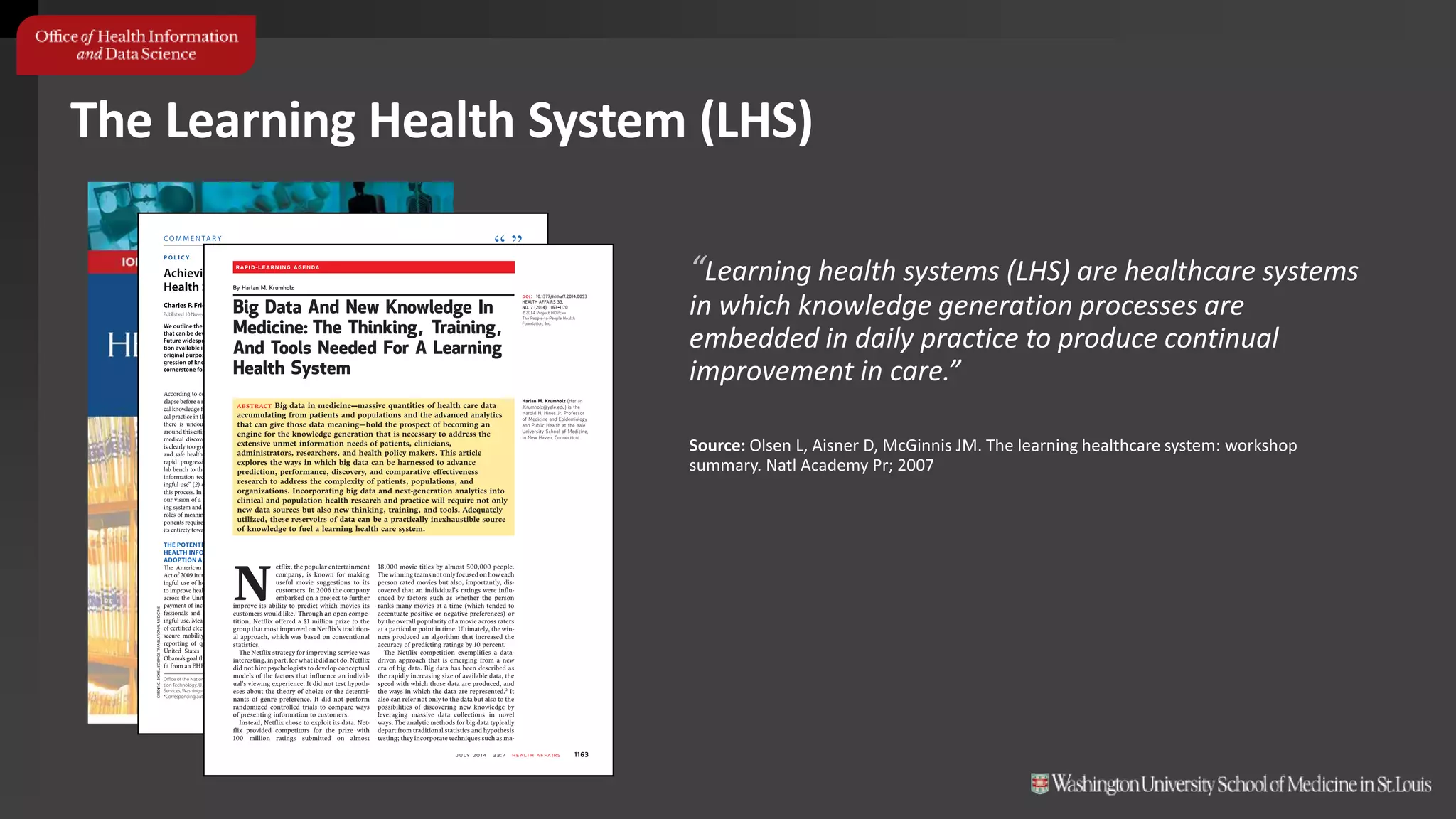 The Learning Health System: Thinking and Acting Across Scales | PPTX