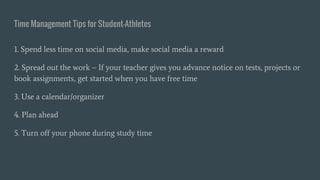 How to be a successful student athlete | PPT