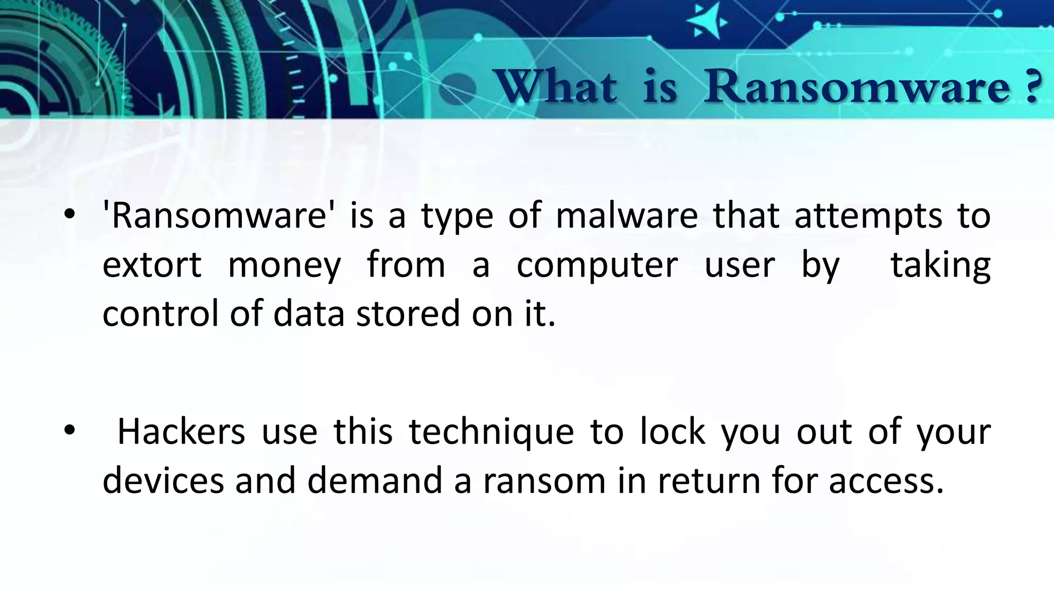 RANSOMWARE | PPT
