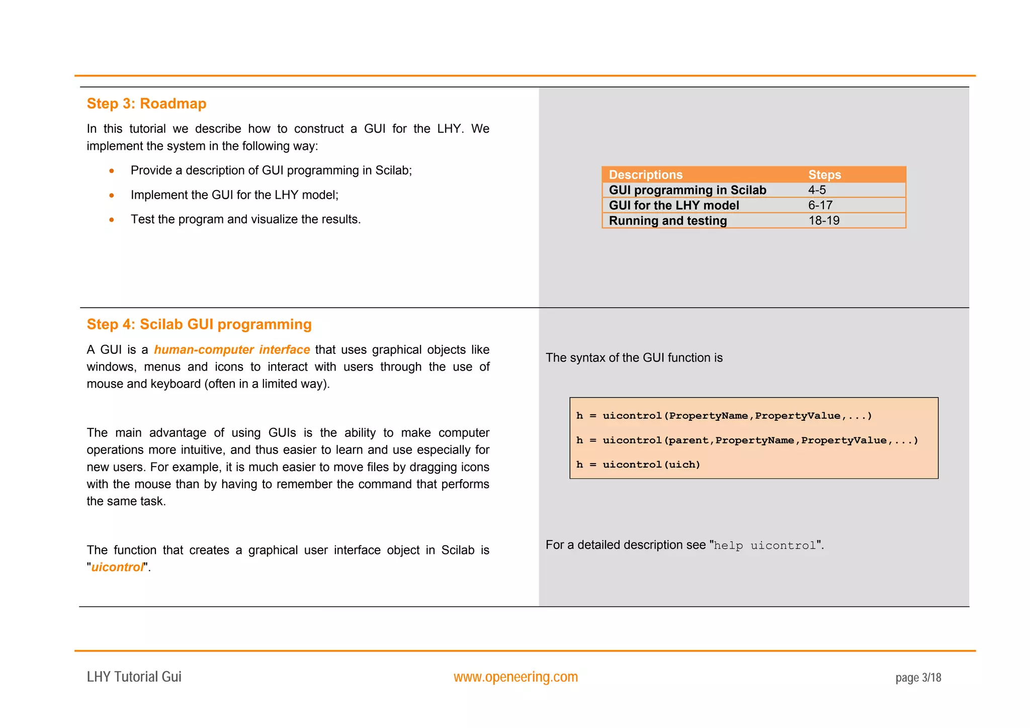 How to develop a Graphical User Interface (GUI) in Scilab | PDF