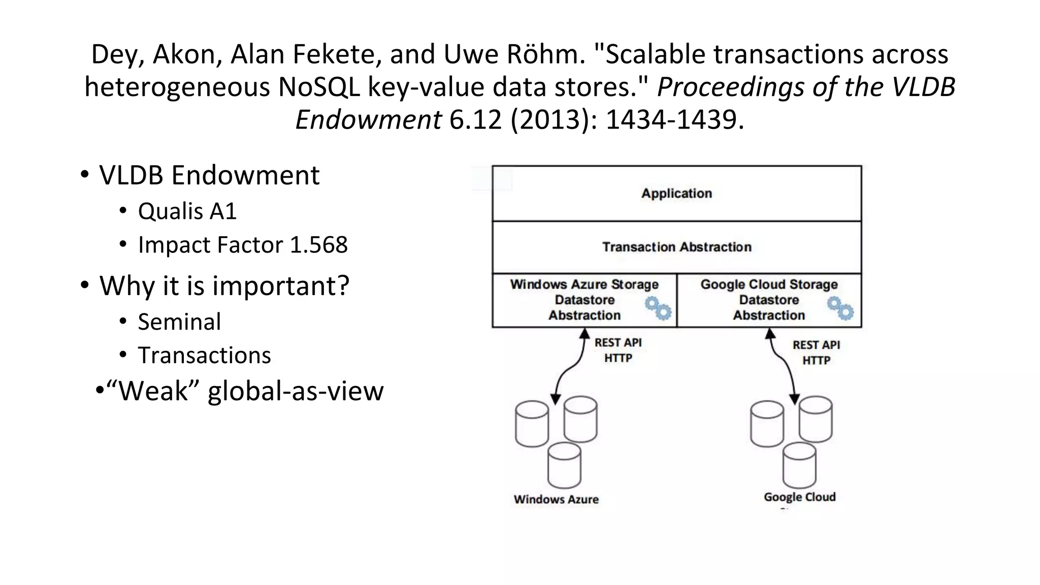 Survey on NoSQL integration | PPTX