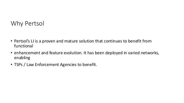 Lawful Interception System-Pertsol | PPTX