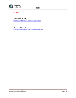 Li Fi Visible Light Communication | PDF