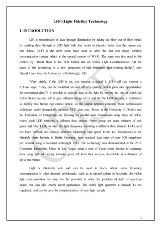 Li fi | DOCX | Technology & Computing