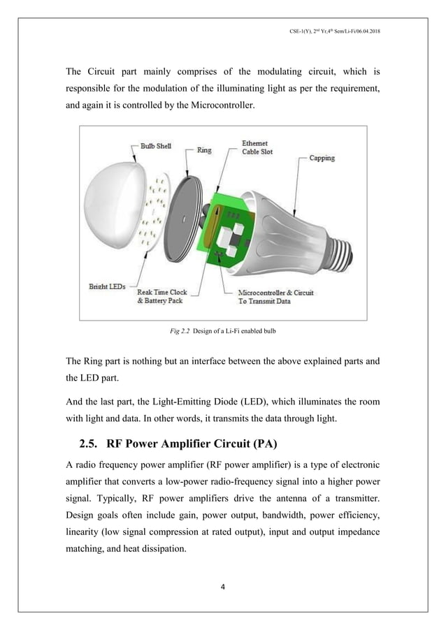 Li-Fi Project Report | PDF | Computer Networking | Computing