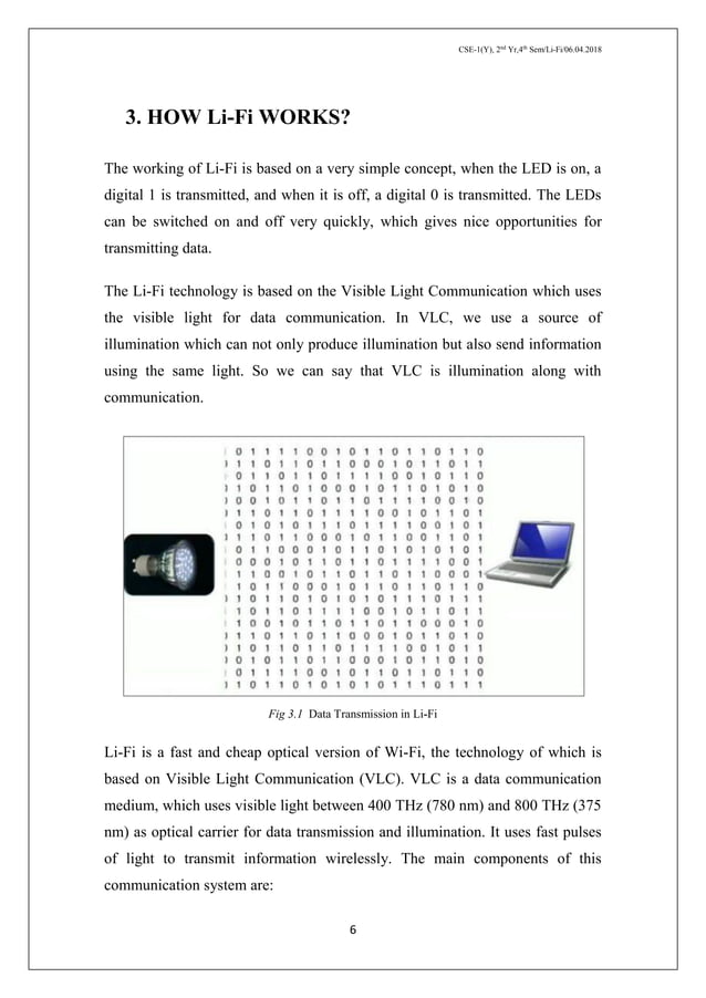 Li-Fi Project Report | PDF | Computer Networking | Computing