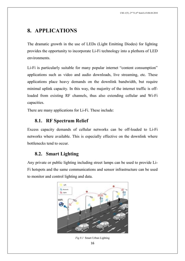 Li-Fi Project Report | PDF | Computer Networking | Computing