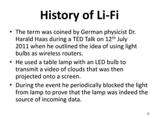 Li-Fi - Data through illumination | PPT