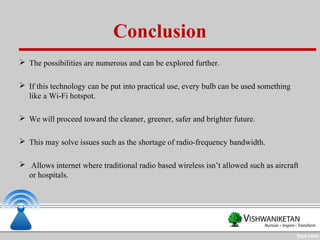 Li fi wireless optical networking technology | PPT
