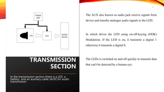Audio Transmission using LED | PPTX
