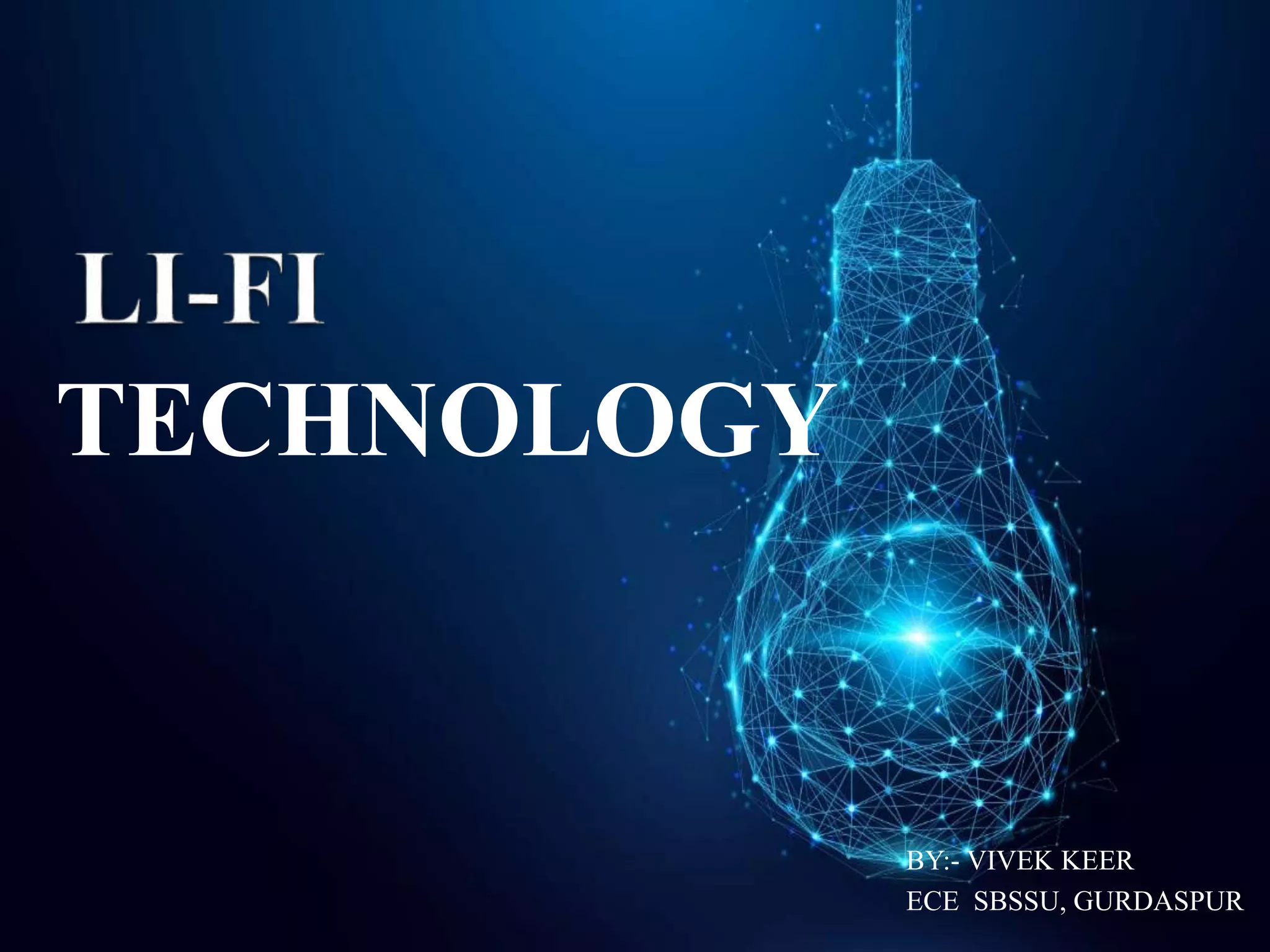 Li fi(led transmission of data) presentation | PPTX