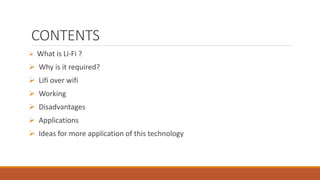 Li fi(light fidelity | PPTX | Technology & Computing